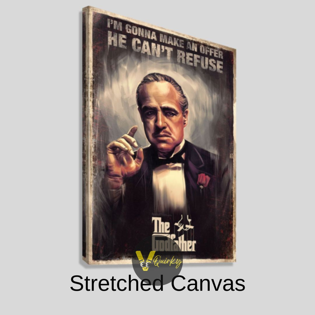 The Godfather (Don Vito Corleone) Canvas Painting – VQuirky