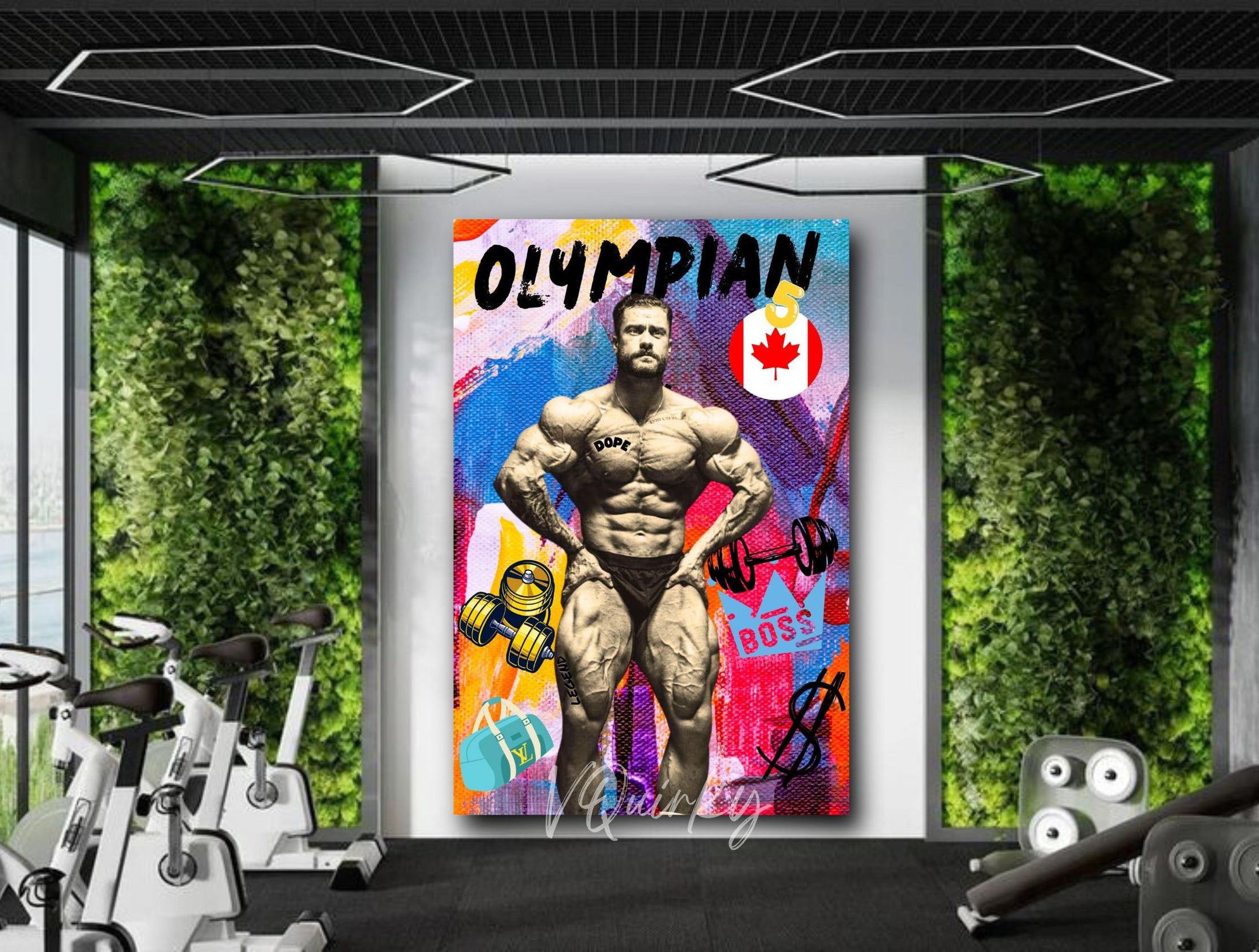 Chris Bumstead (CBum) Olympian Gym Canvas Painting – VQuirky